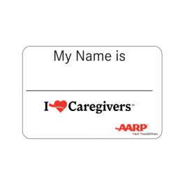 Sticker: Caregivers Name Badge Grey