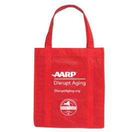 Bag: Disrupt Aging Reusable Tote Bag w/URL Red